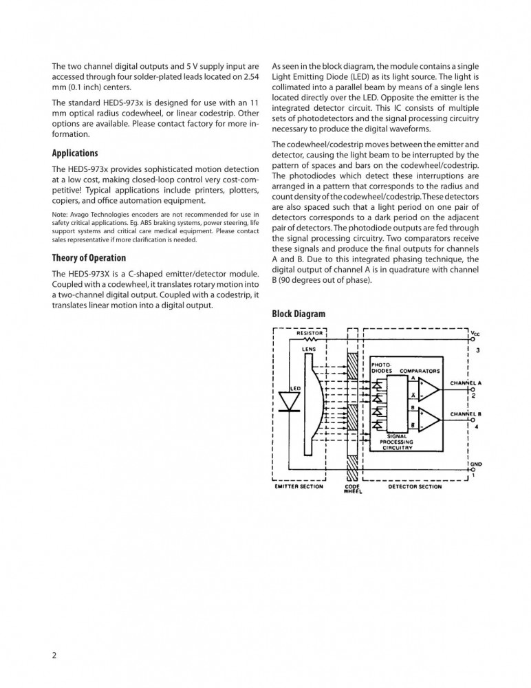 HEDS-9730#Q50 datasheet page 2