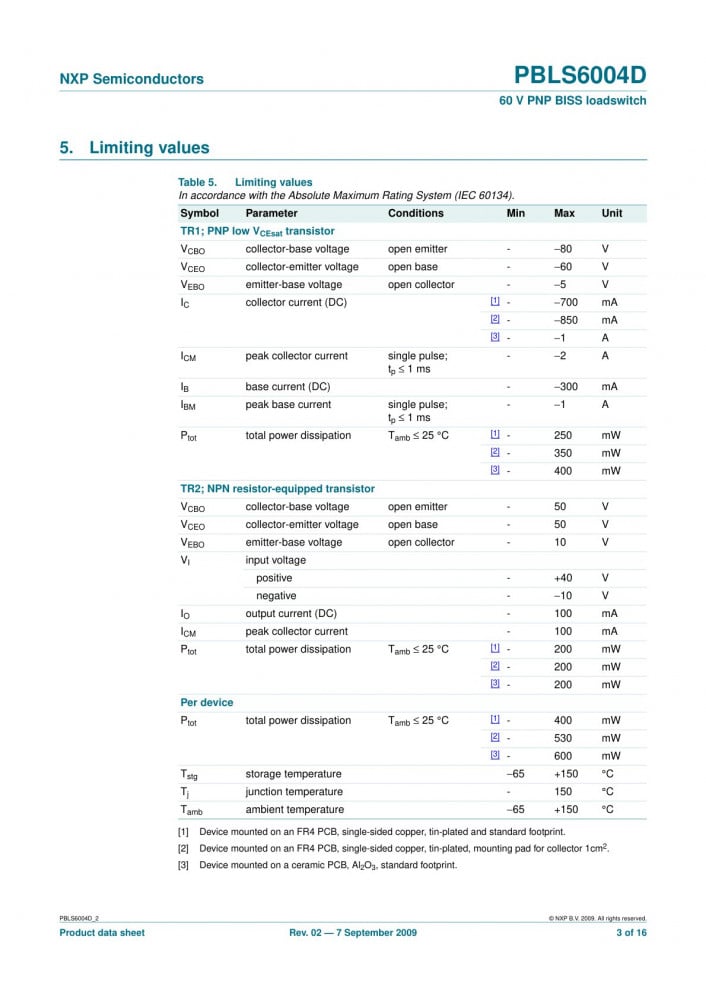 PBLS6004D datasheet page 4
