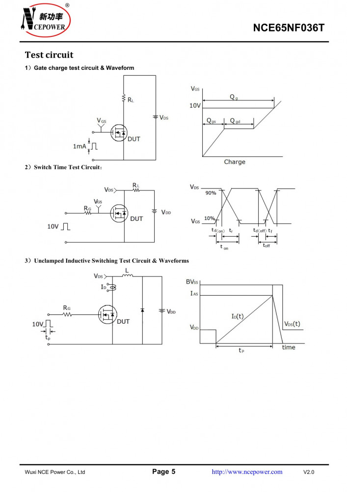 NCE65NF036T datasheet page 5