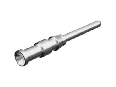 Heavy-Duty Turned Crimp Contact for 10A Inserts and Modules, Male, Silver  (Ag) Plated Copper Alloy, 0.14-0.37mm² (26-22 AWG), 100 per Bag for sale