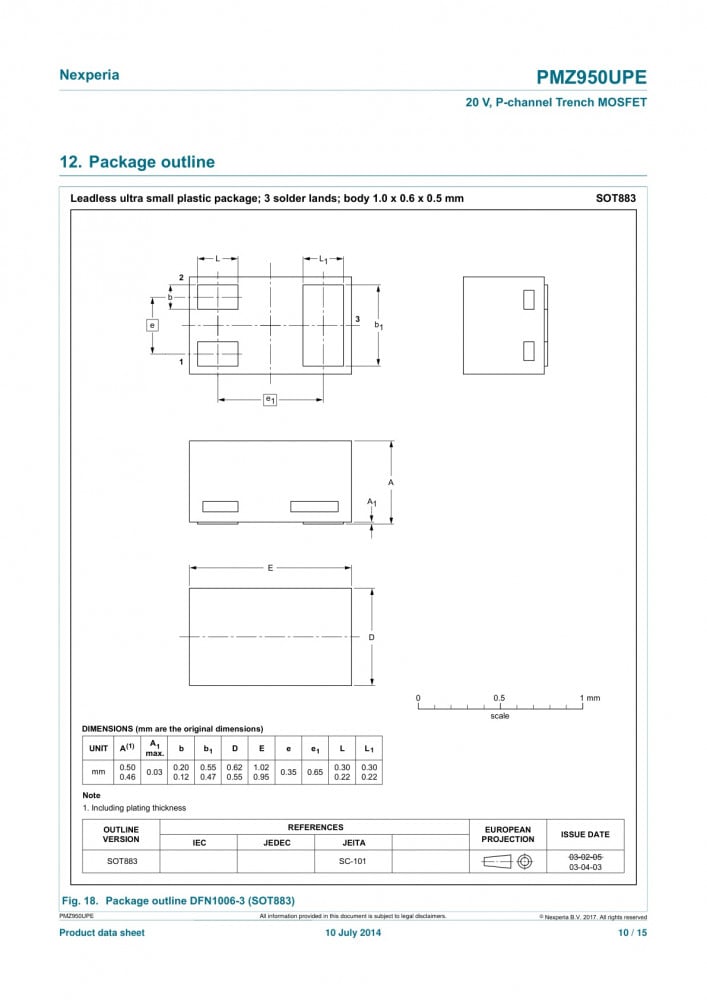 PMZ950UPEYL datasheet page 10