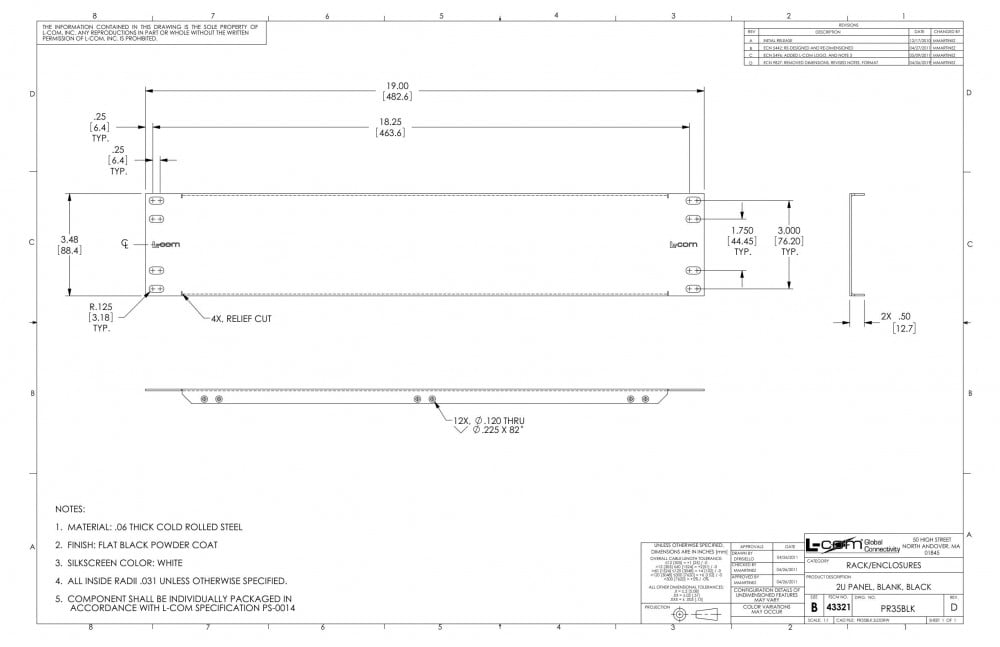 L-com PR35BLK technical document preview