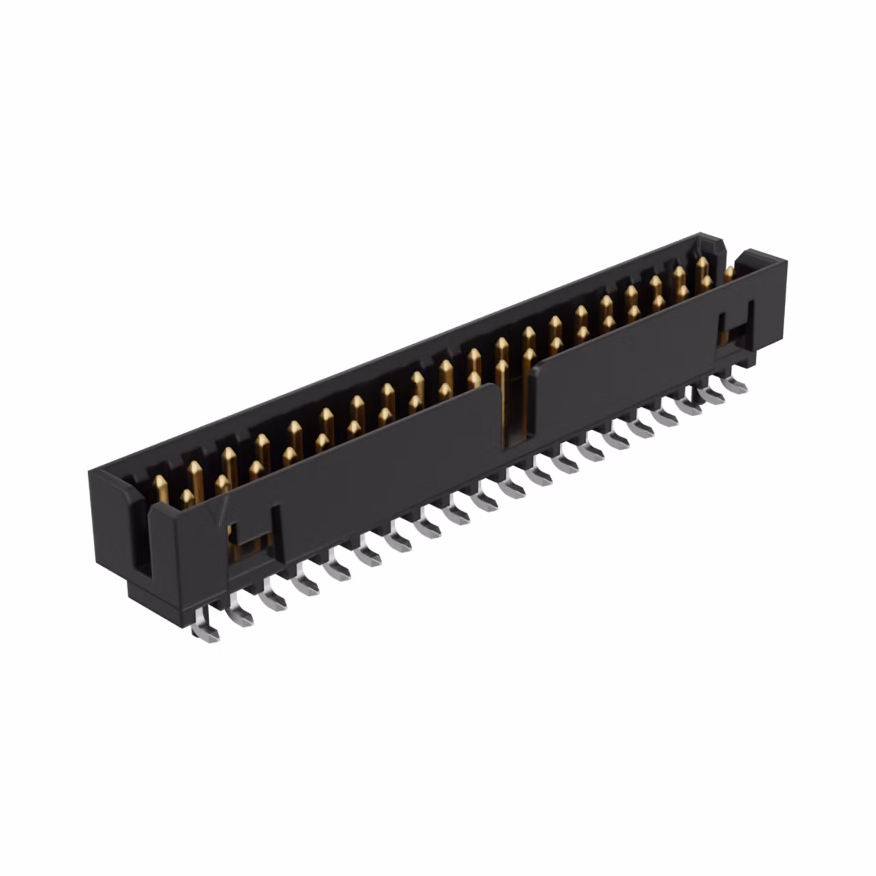 2.00mm Pitch, Milli-Grid PCB Header, Dual Row, Vertical, Surface Mount, Shrouded, 40 Circuits, 0.76µm Gold (Au) Plating, Dual Side Slots, Dual Friction Locks, Center Polarization, with Cap, Tube