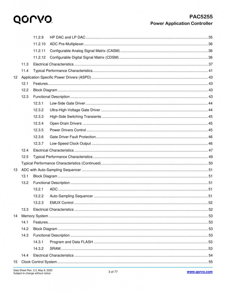 PAC5255QF datasheet page 3