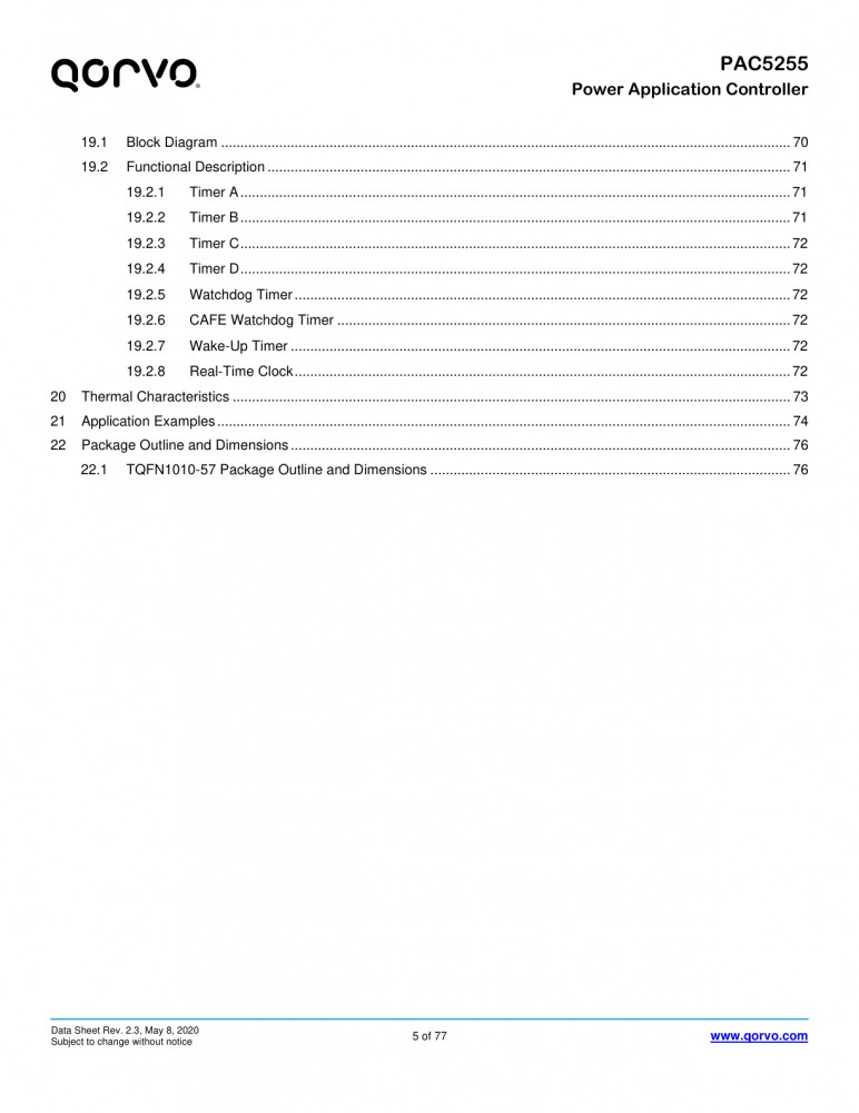 PAC5255QF datasheet page 5