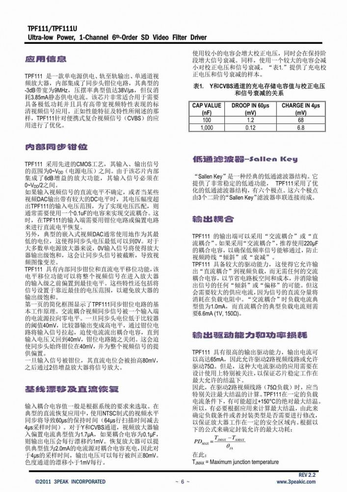 TPF111U-CR datasheet page 6
