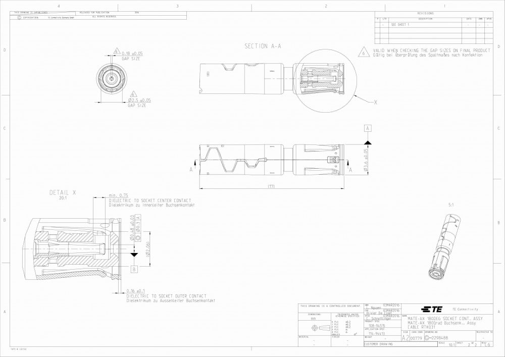 TE Connectivity 2298126-1 drawing sheet 2