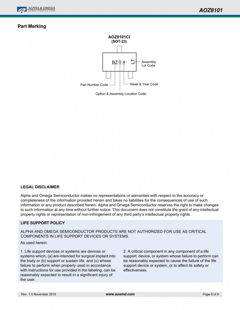AOZ8101CI datasheet page 8