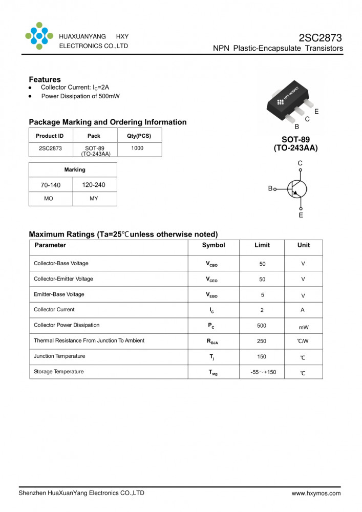 2SC2873 datasheet page 1