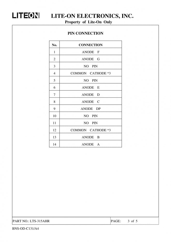 LTS-315AHR datasheet page 4