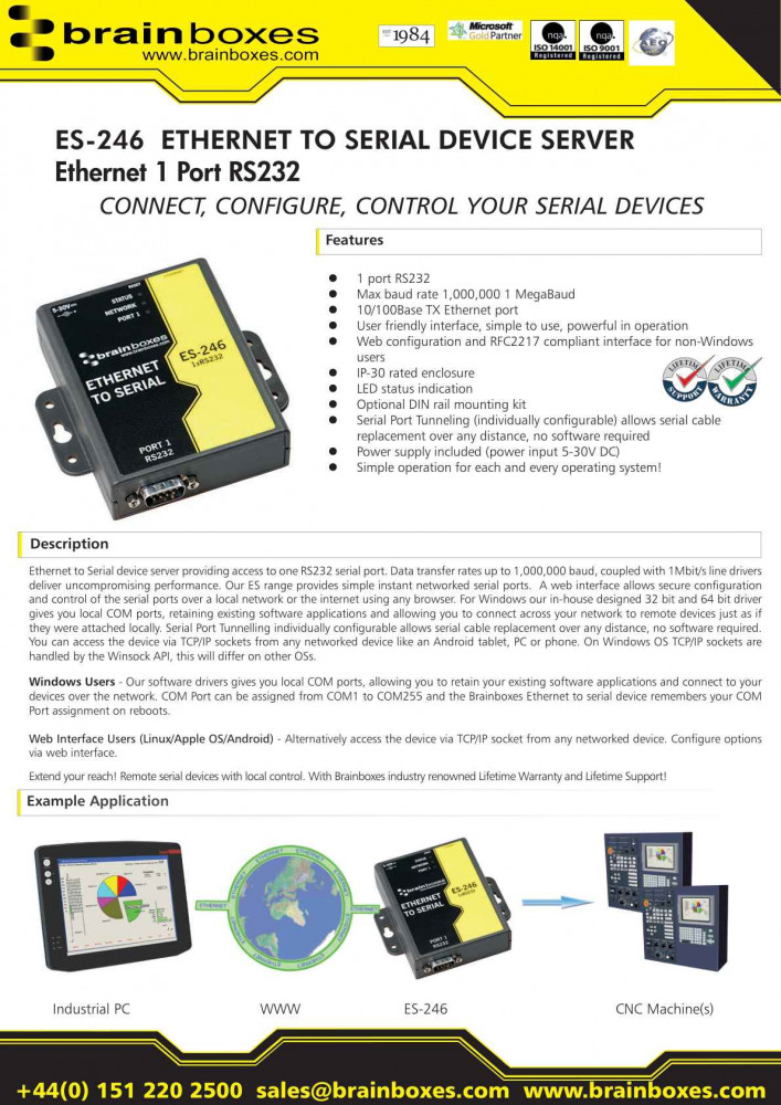 ES-246 technical document, page 1