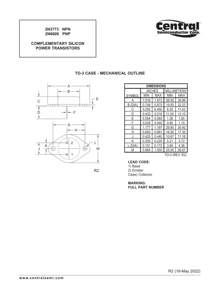 2N6609 datasheet page 2