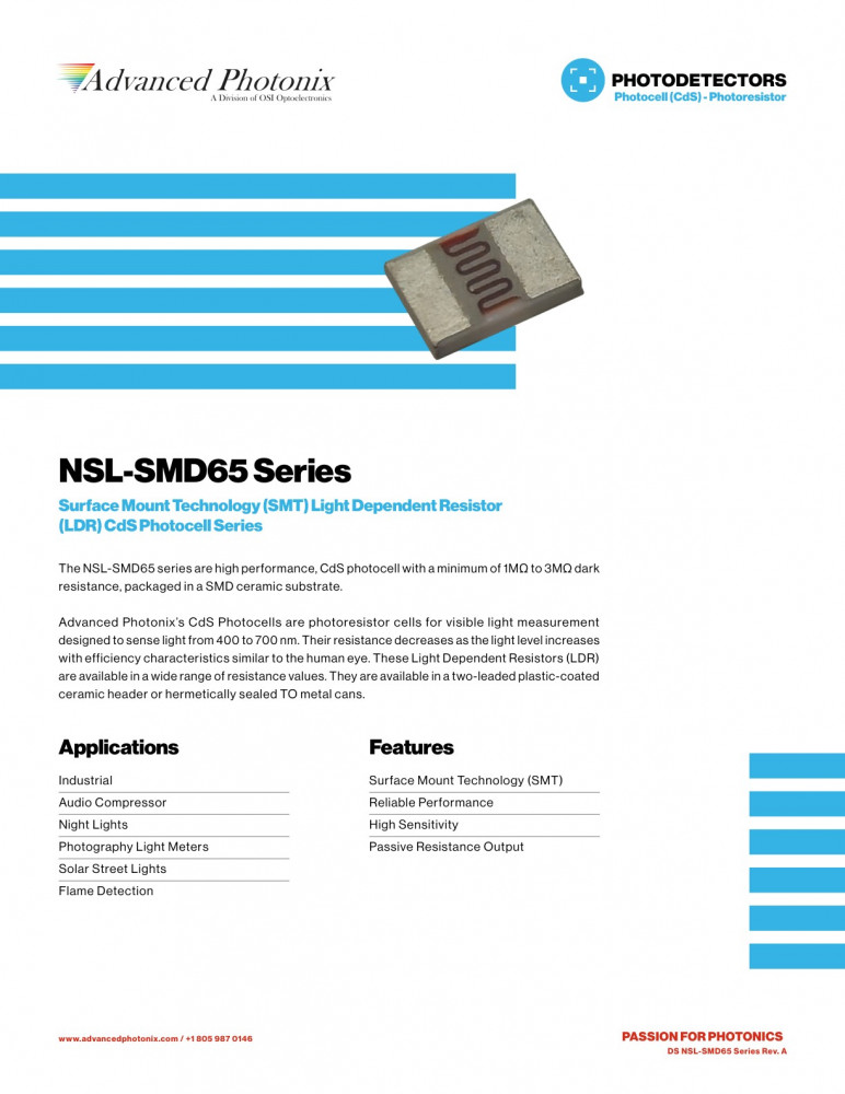 NSL-SMD65 series datasheet page 1