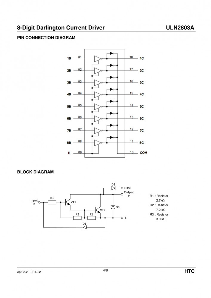 ULN2803A datasheet page 4