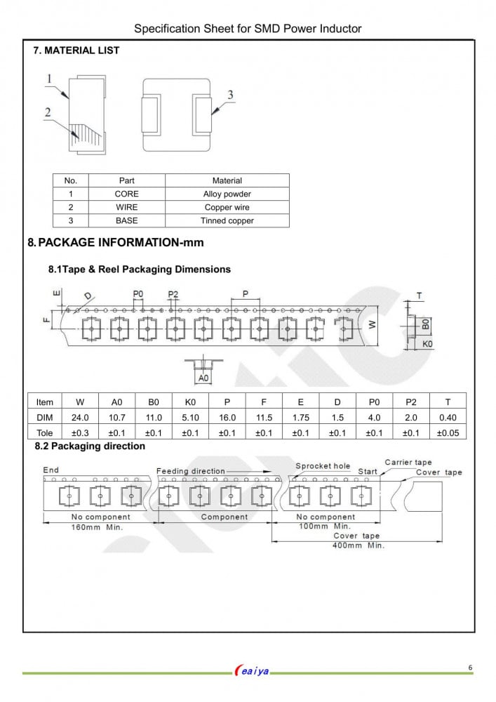CMPI1050 specification sheet page 6