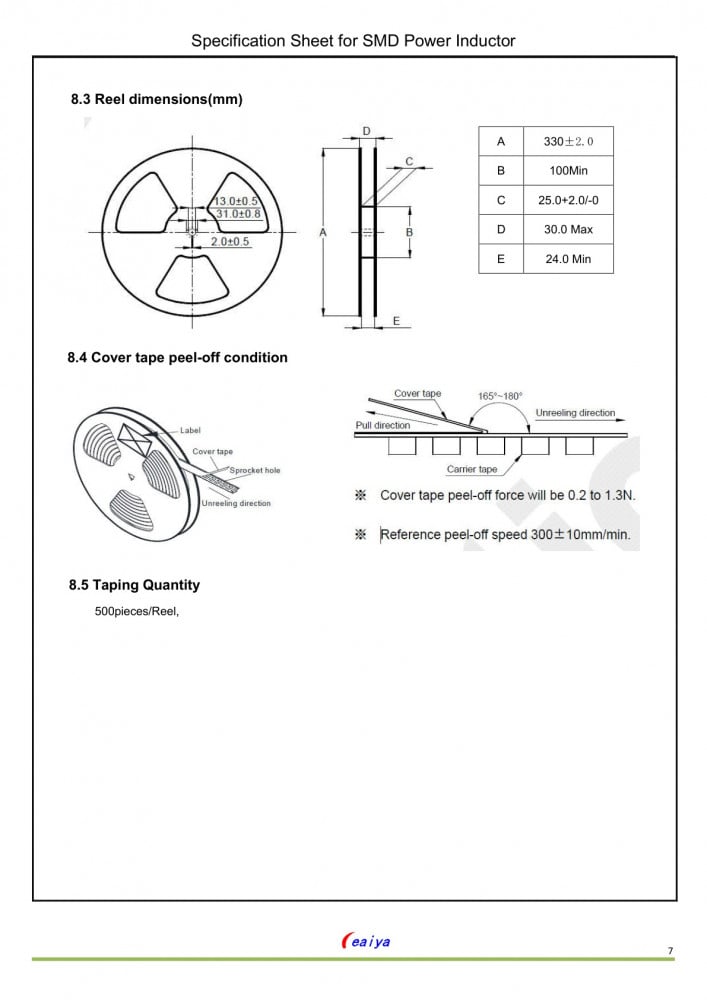 CMPI1050 specification sheet page 7