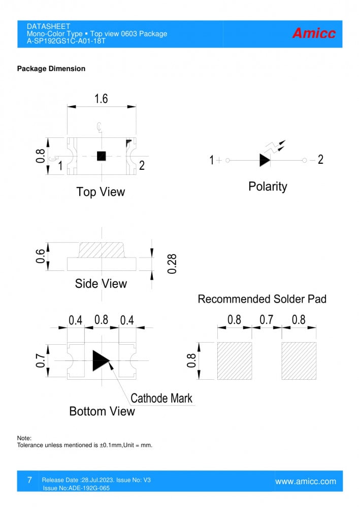 A-SP192GS1C-A01-18T datasheet page 7