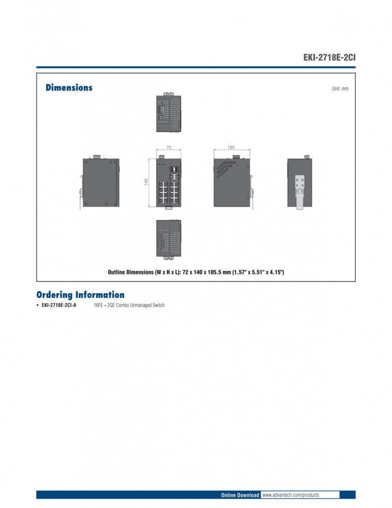 EKI-2718E-2CI product documentation image, page 2
