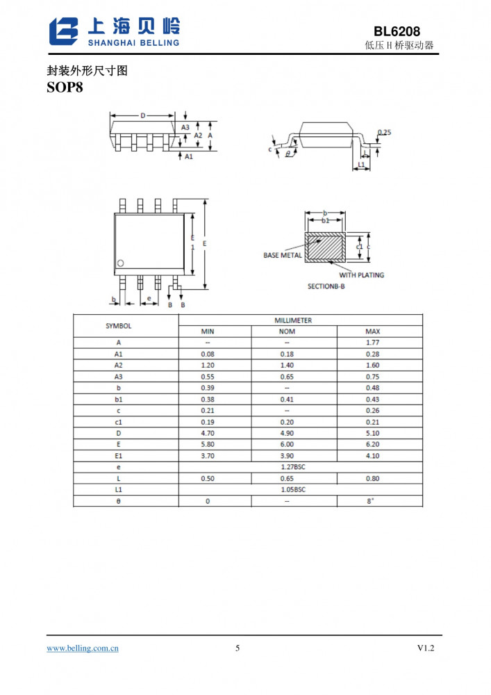 BL6208 datasheet page 5