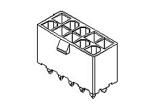 4.20mm Pitch Mini-Fit Header, Dual Row, Right-Angle, 14 Circuits, PA Polyamide (Nylon) 6/6 94V-2, White