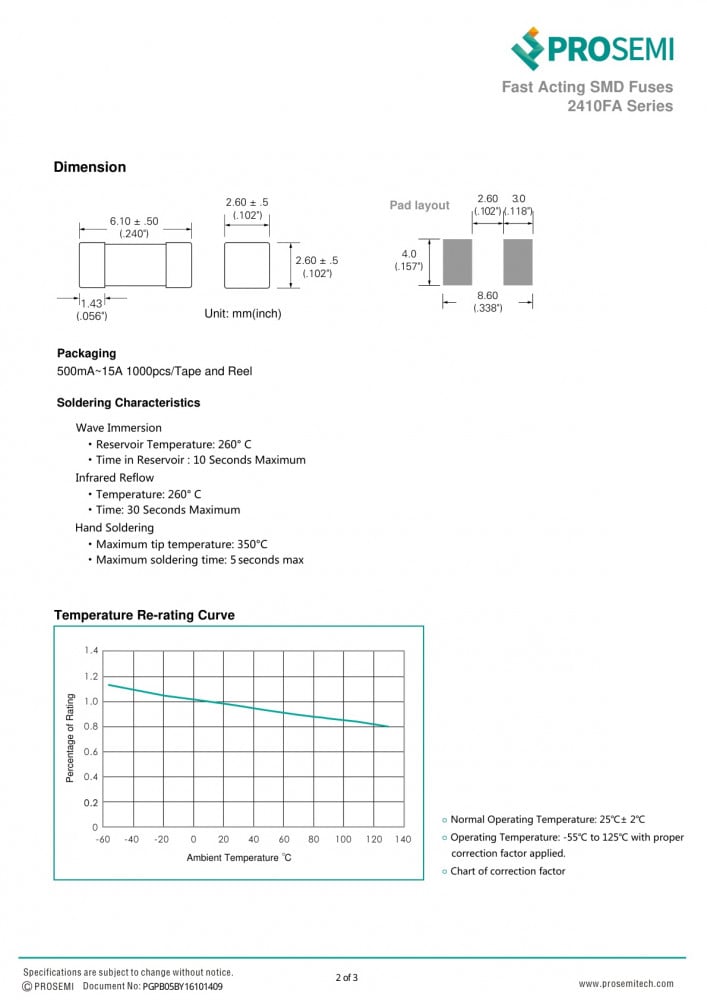 2410FA series datasheet page 2