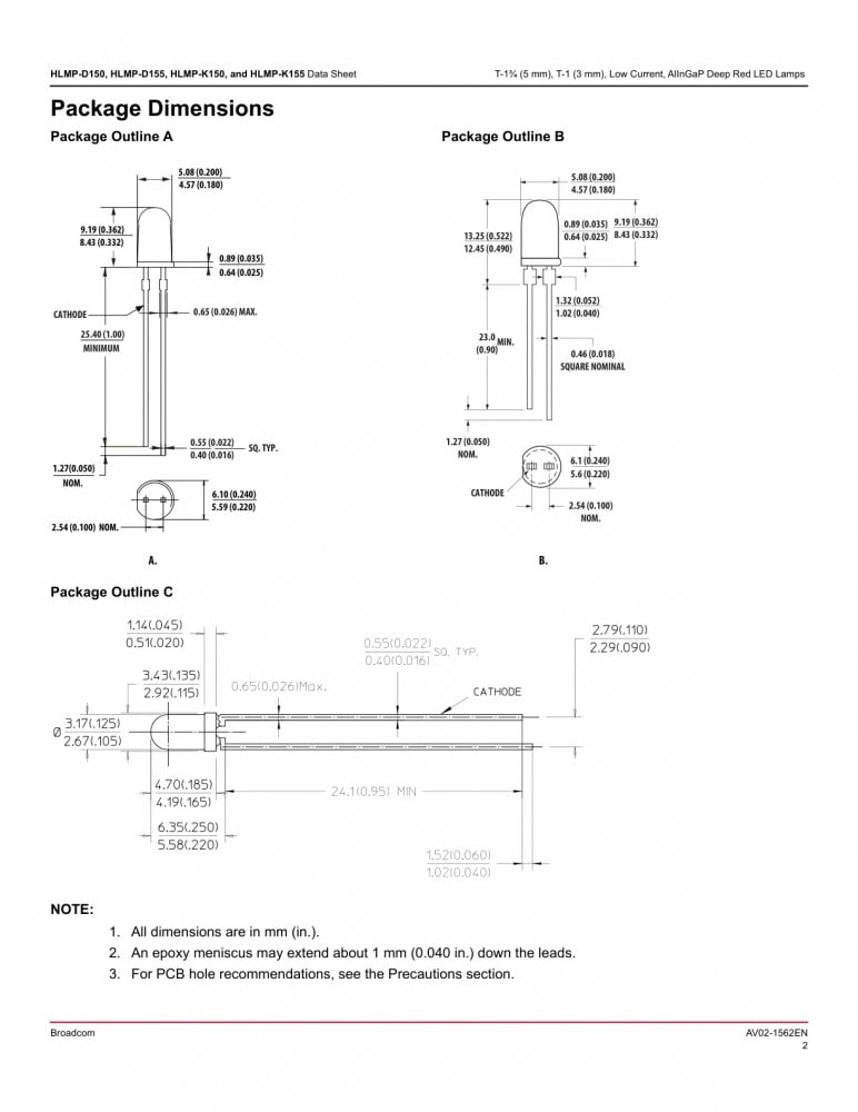 HLMP-D150 datasheet page 2
