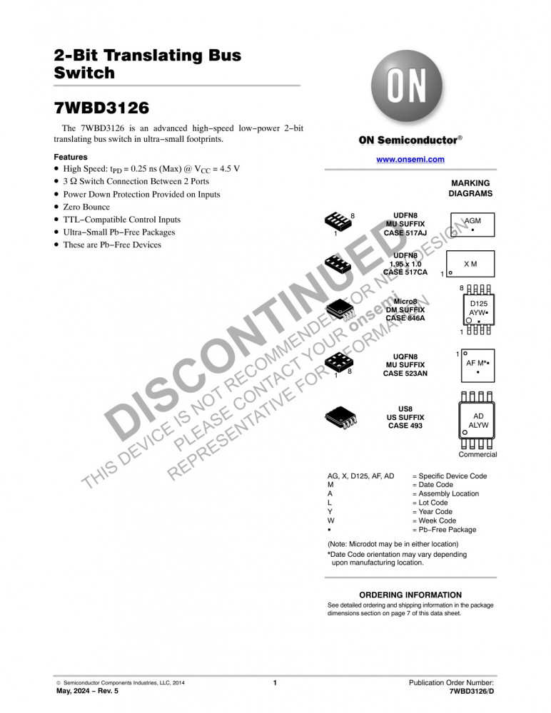 7WBD3126 datasheet page 1