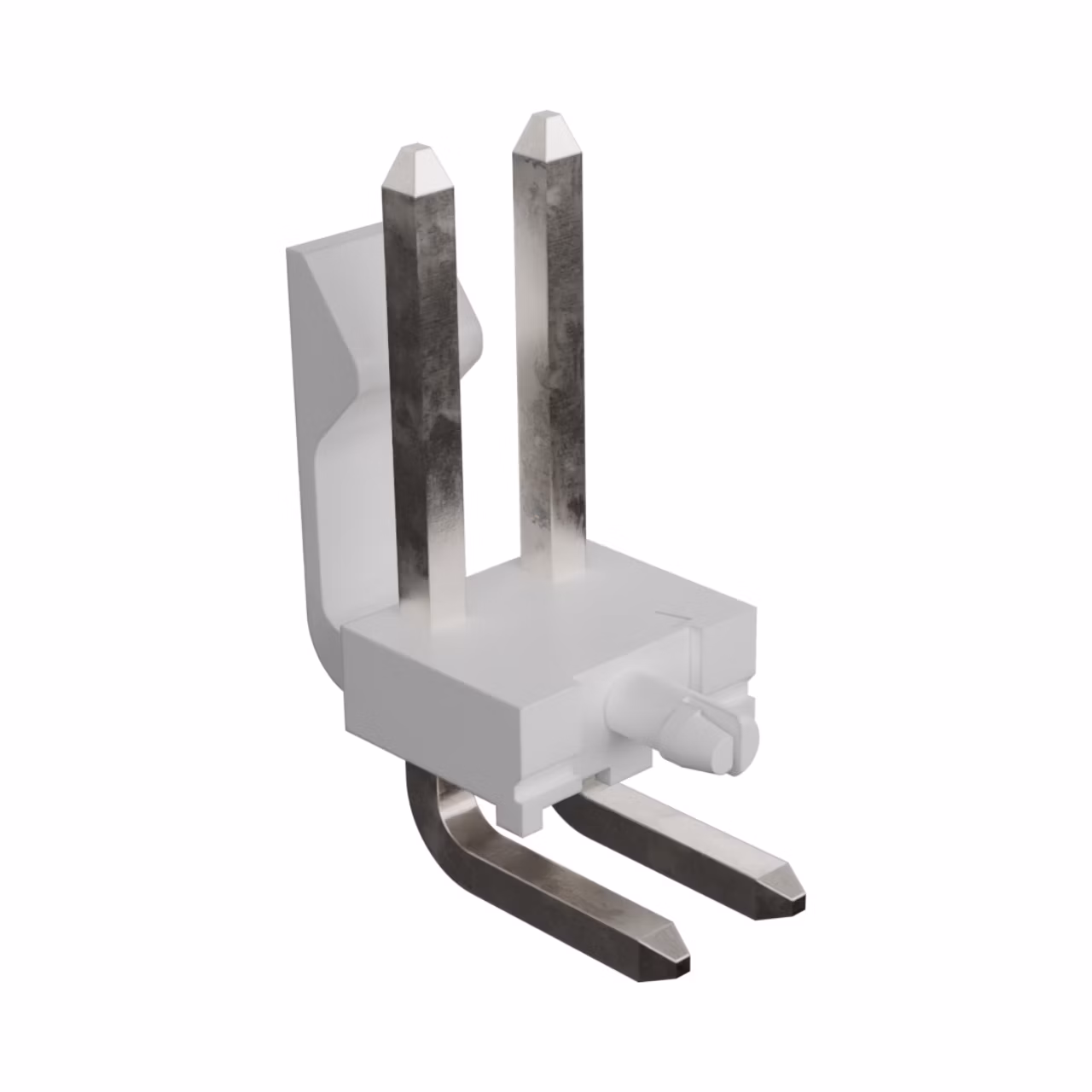 KK 396 Solid Right-Angle Header, Friction Lock, with Snap-in Plastic Peg  PCB Lock, 2 Circuits, Tin (Sn) Plating for sale