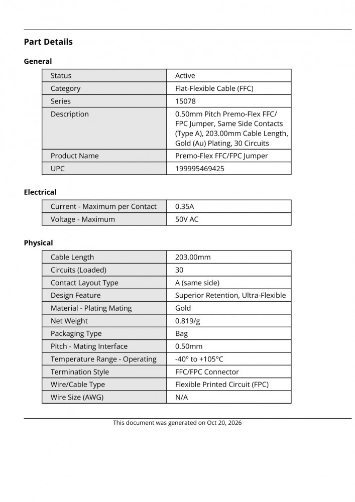 Molex product specification page 2