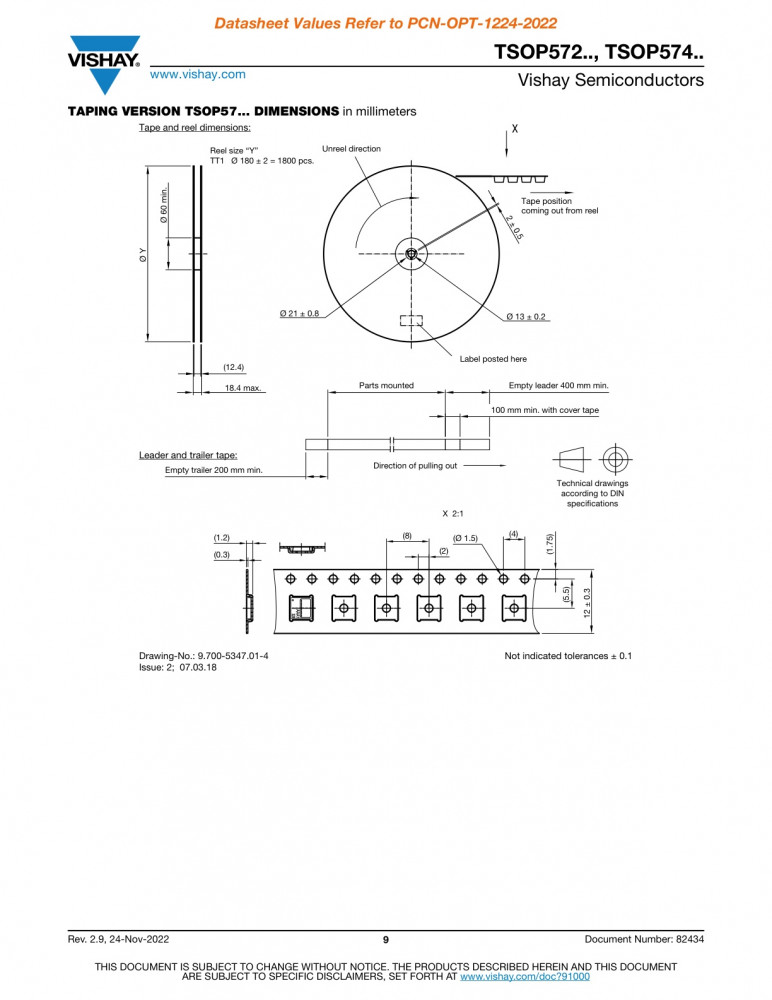 TSOP57438TT2 technical document page 9