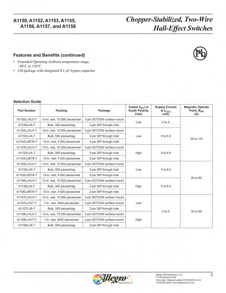 A1152LUA-T datasheet page 2