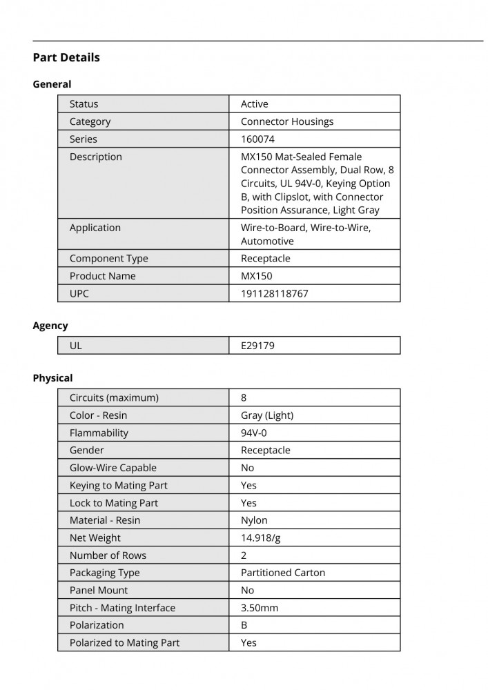 Product document image 2 for MOLEX 1600744017
