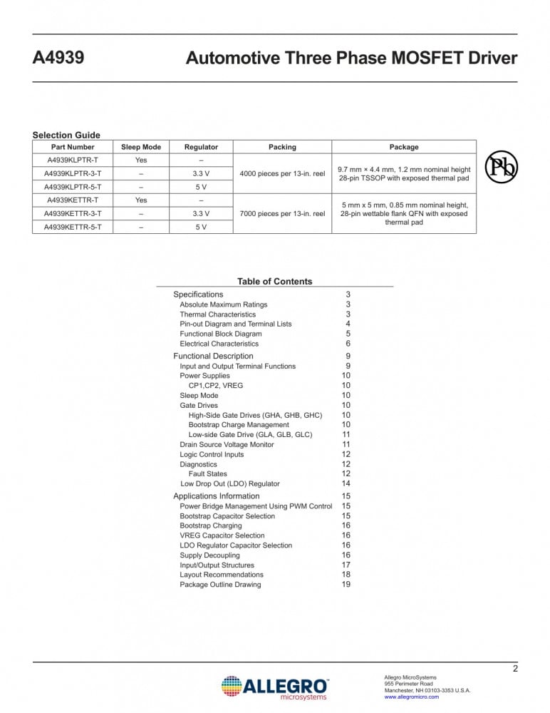 A4939 datasheet page 2