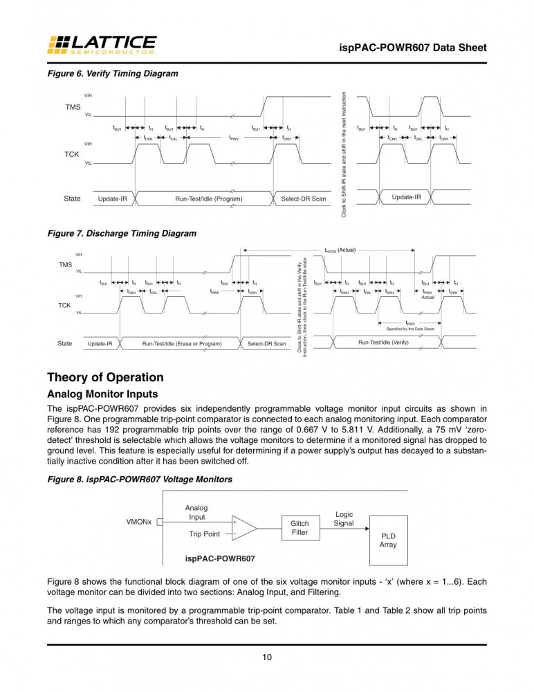 Lattice ISPPAC-POWR607 datasheet page 10