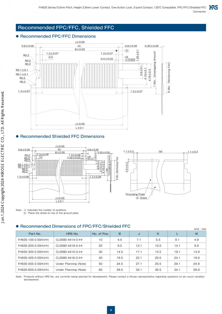 FH63S technical document page 9