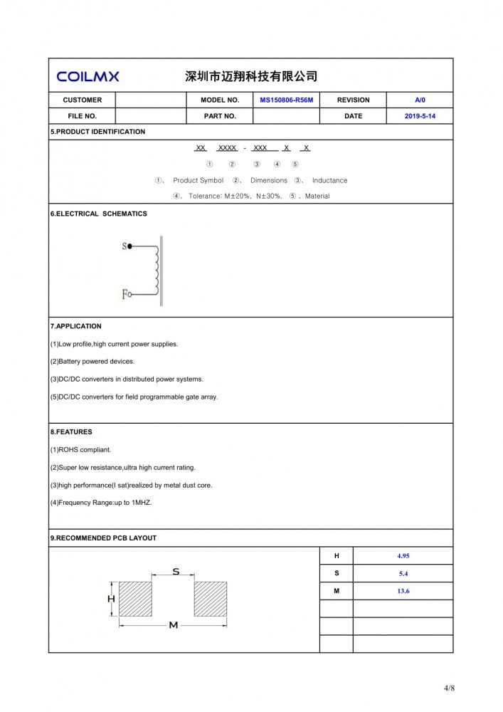 MS150806-R56M datasheet page 4
