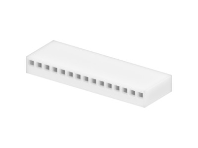 KK 254 Crimp Housing, Friction Ramp with Polarizing Ribs, 12 Circuits, Natural