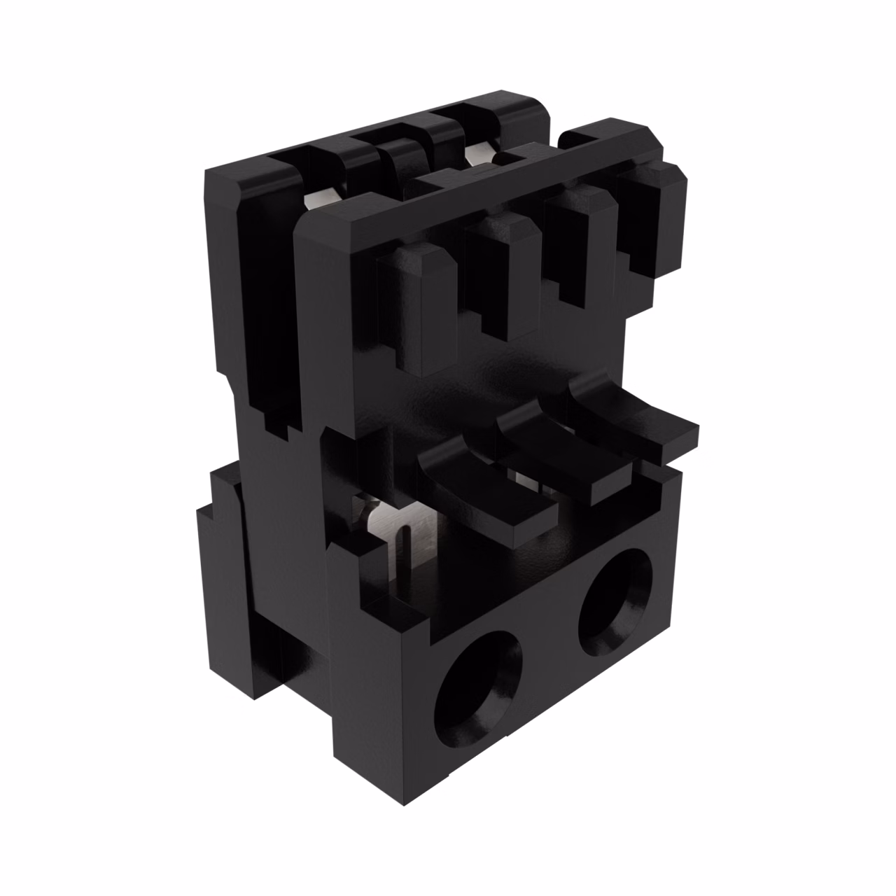 5.00mm R-Power RAST Female Connector, 10.0A, Tin Plated, 2 Circuits, UL94-V0, Fully Coded, Open End Walls, Latch Between Circuit 1 &2, Black for sale