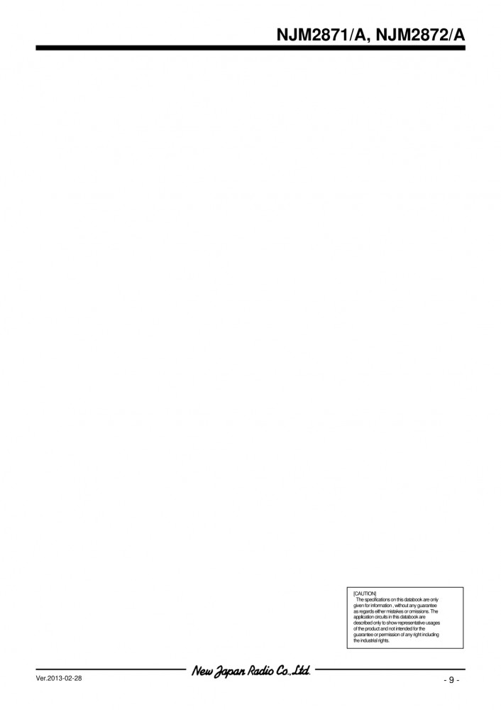NJM2871A datasheet page 9