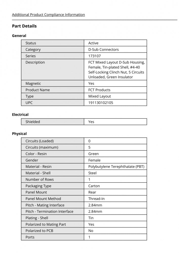 MOLEX 1731070732 drawing preview, page 2