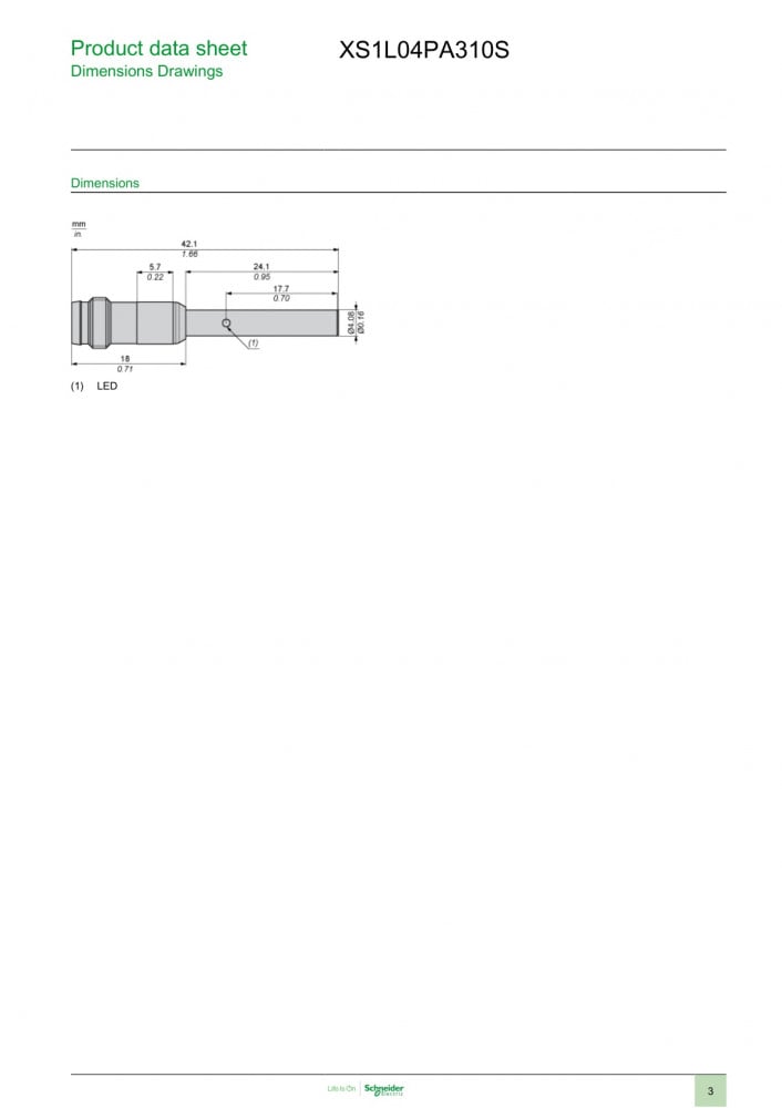 XS1L04PA310S technical document page 3