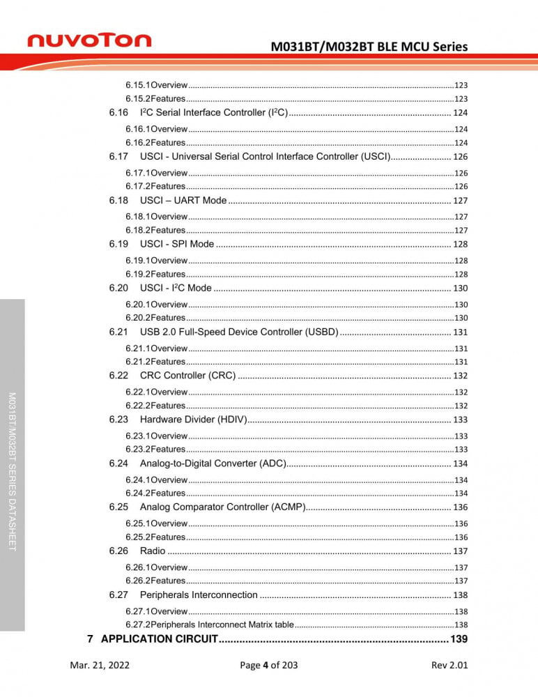 Nuvoton datasheet page 4