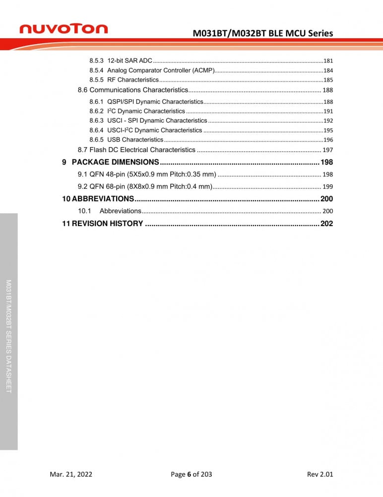 Nuvoton datasheet page 6