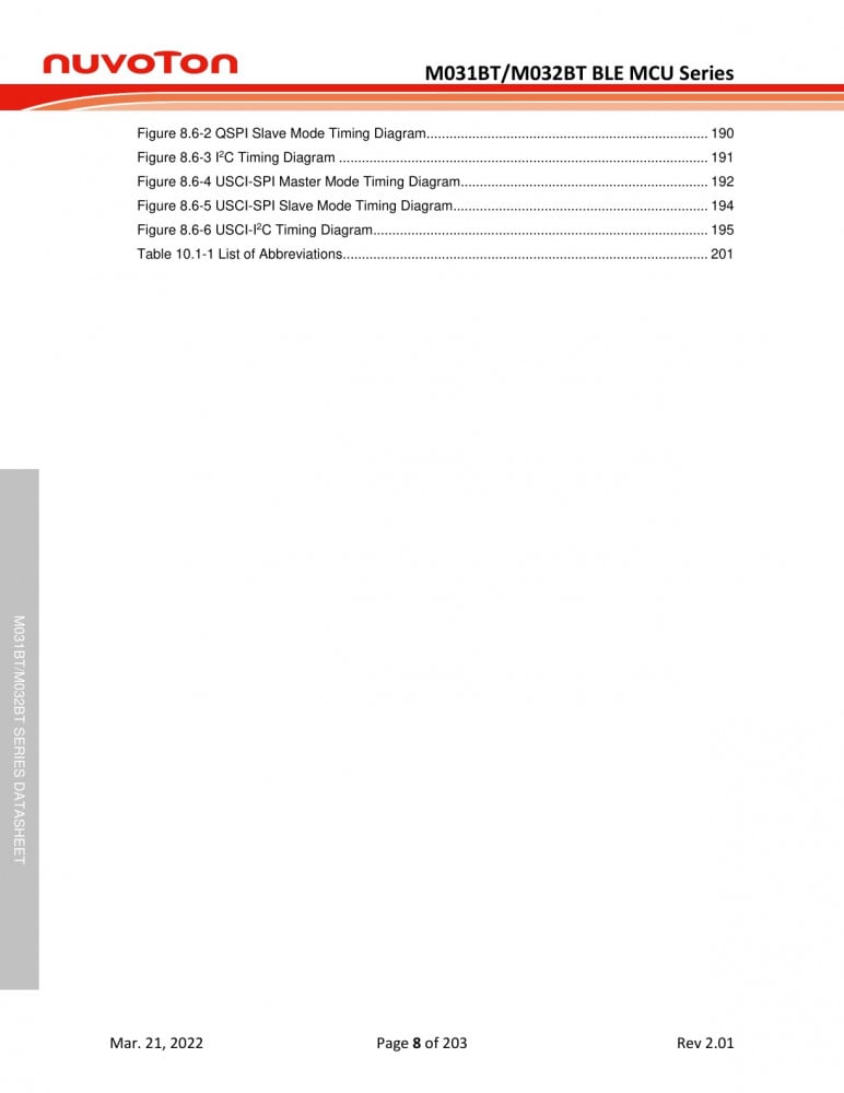 Nuvoton datasheet page 8