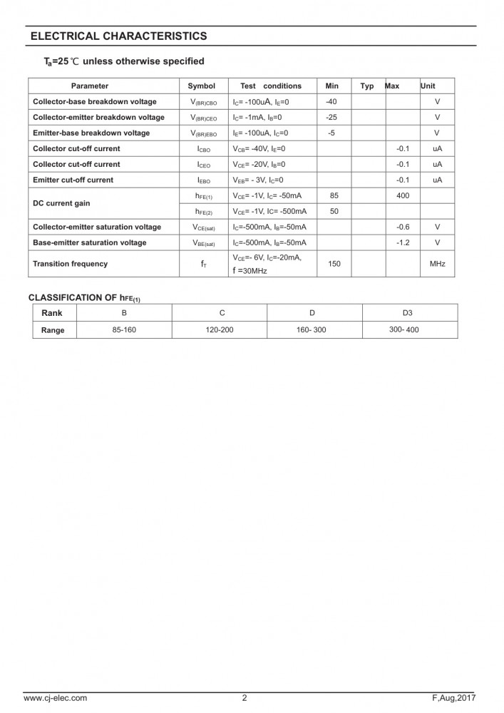 S8550 datasheet page 2