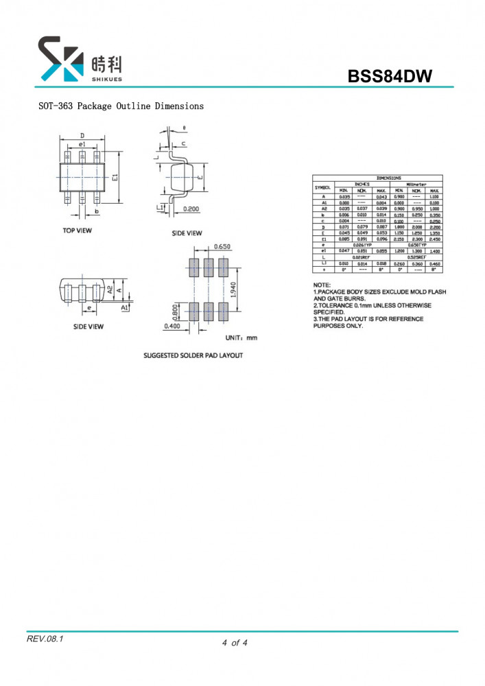 BSS84DW datasheet page 4