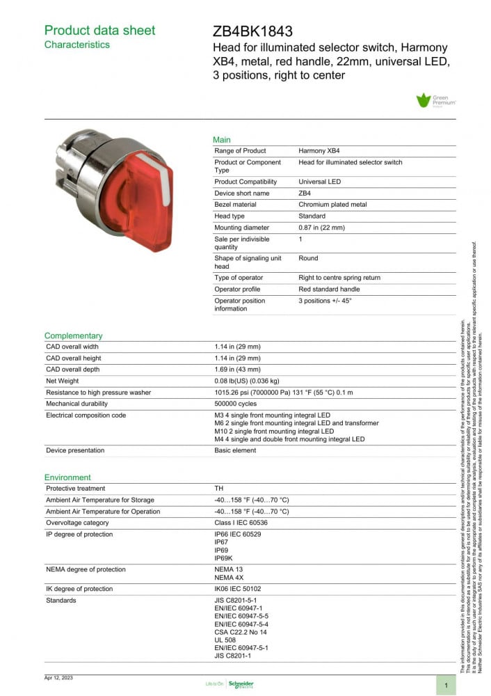 ZB4BK1843 technical document page 1