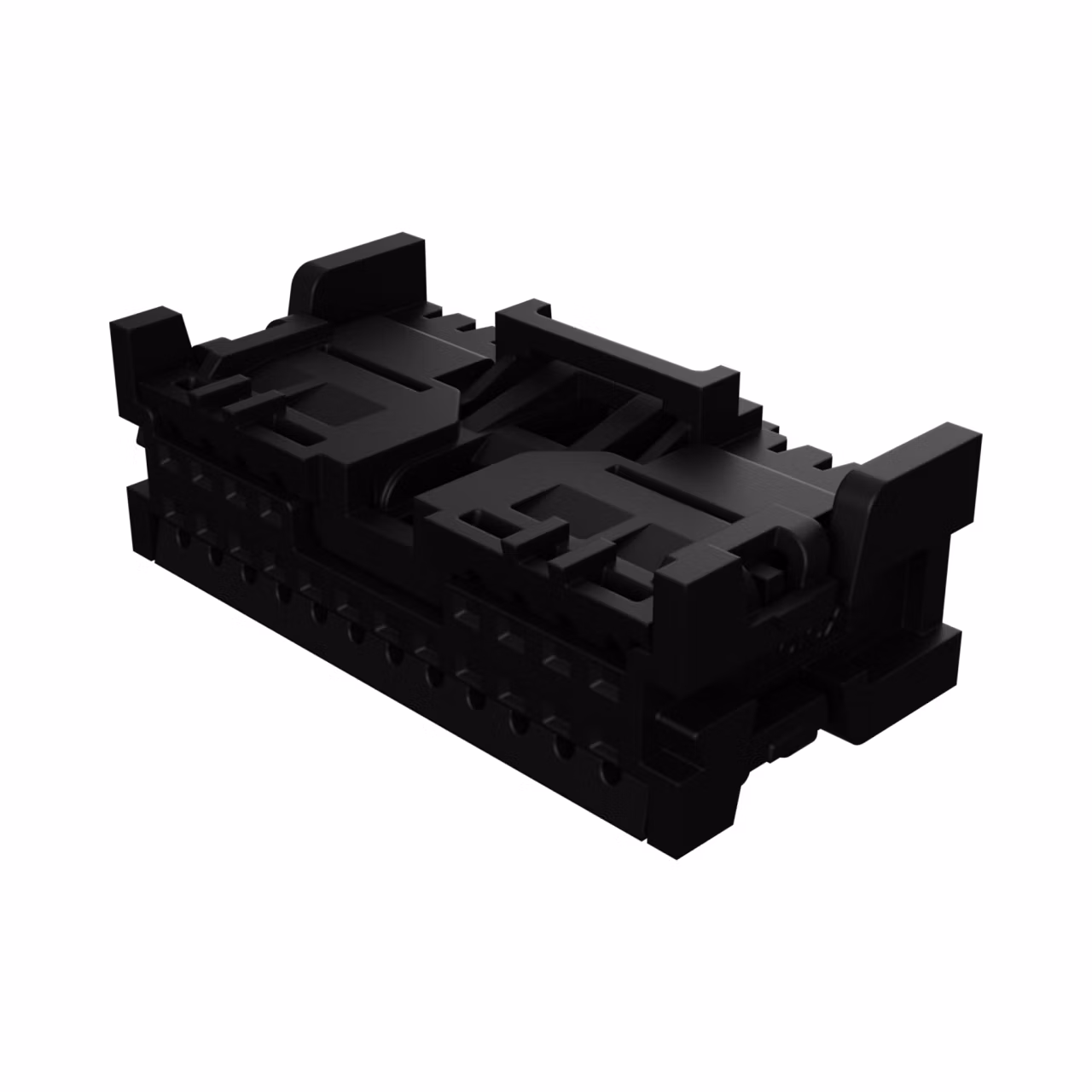 PROPOSED REPLACEMENT: MINI50 GEN II UNSEALED RECEPTACLES (206523 SERIES);  Mini50 Unsealed Receptacle, Dual Row, Bridged, 20 Circuits, EcoPaXX Resin, Polarization Option A, Black for sale