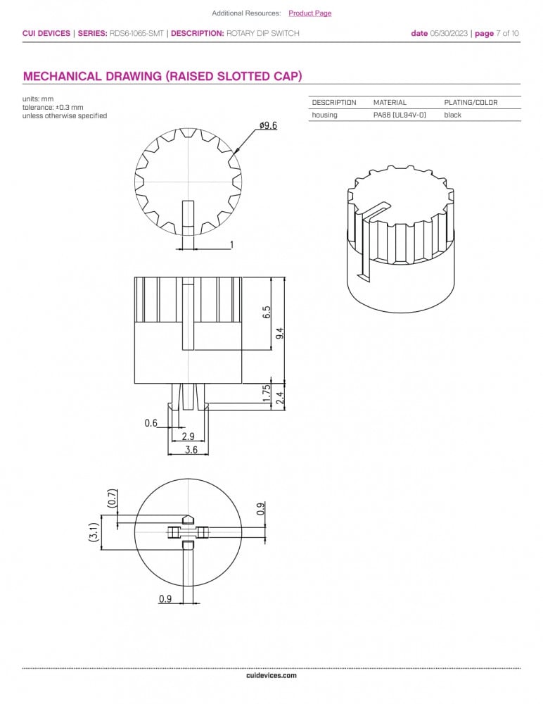 CUI RDS6 series datasheet page 7
