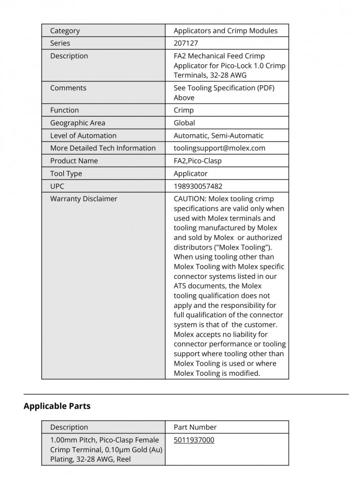 2130697400 tooling document page 2